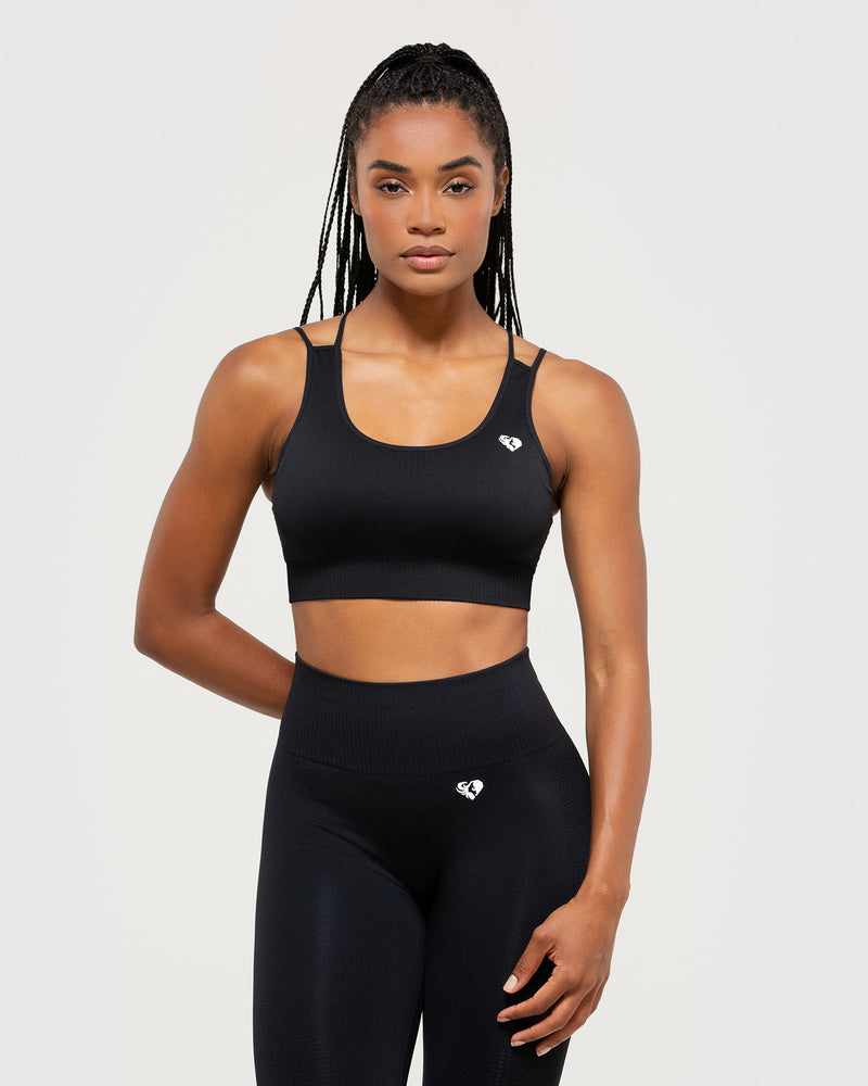 Black Seamless Sports Bra for Women | Women's Best